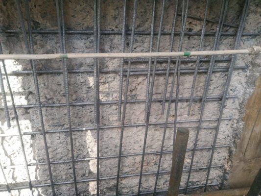 Rebar installation for pressure grouting at process plant project 3 – ABV